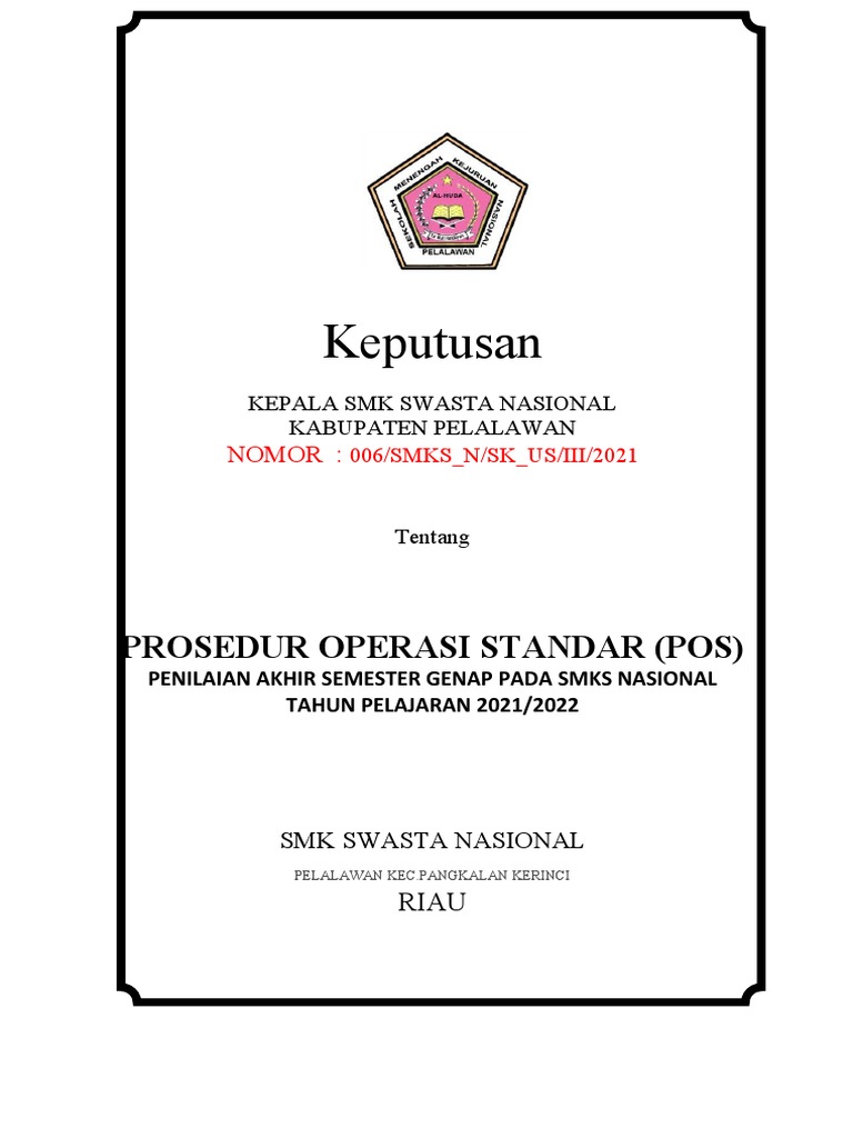 Pos Pas Genap TP 2021 2022 | PDF
