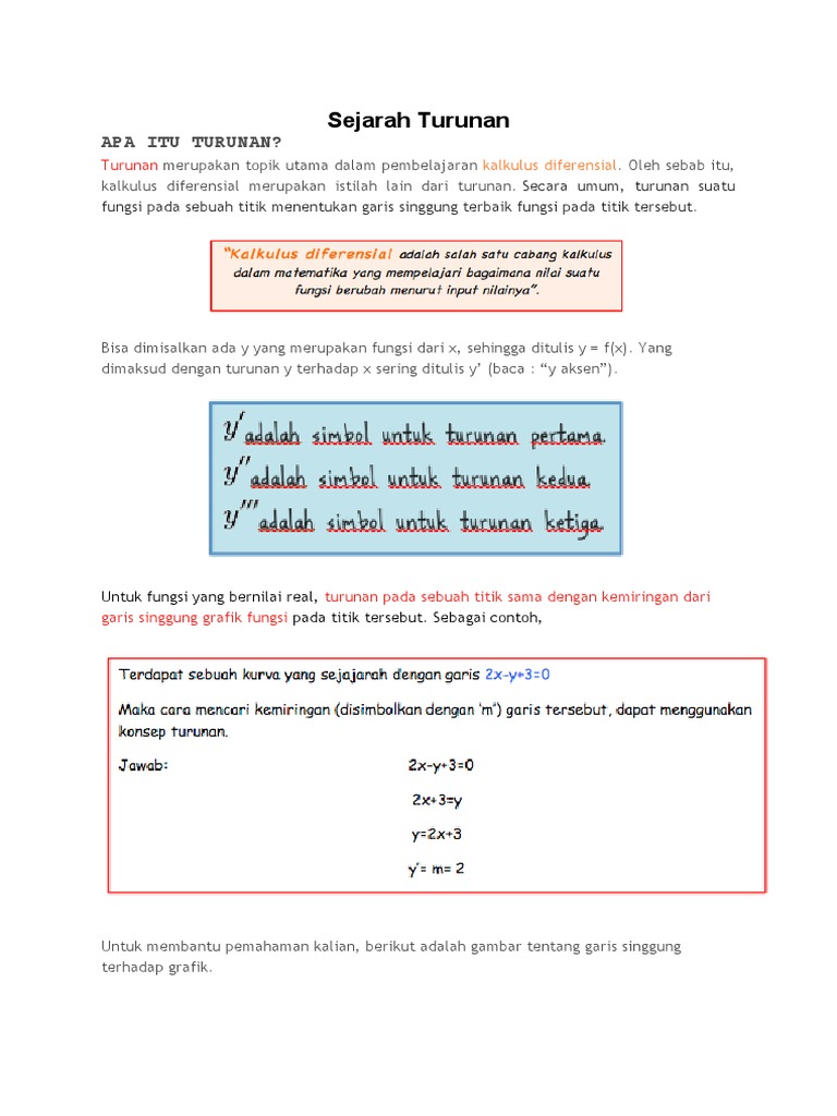 Sejarah Turunan | PDF