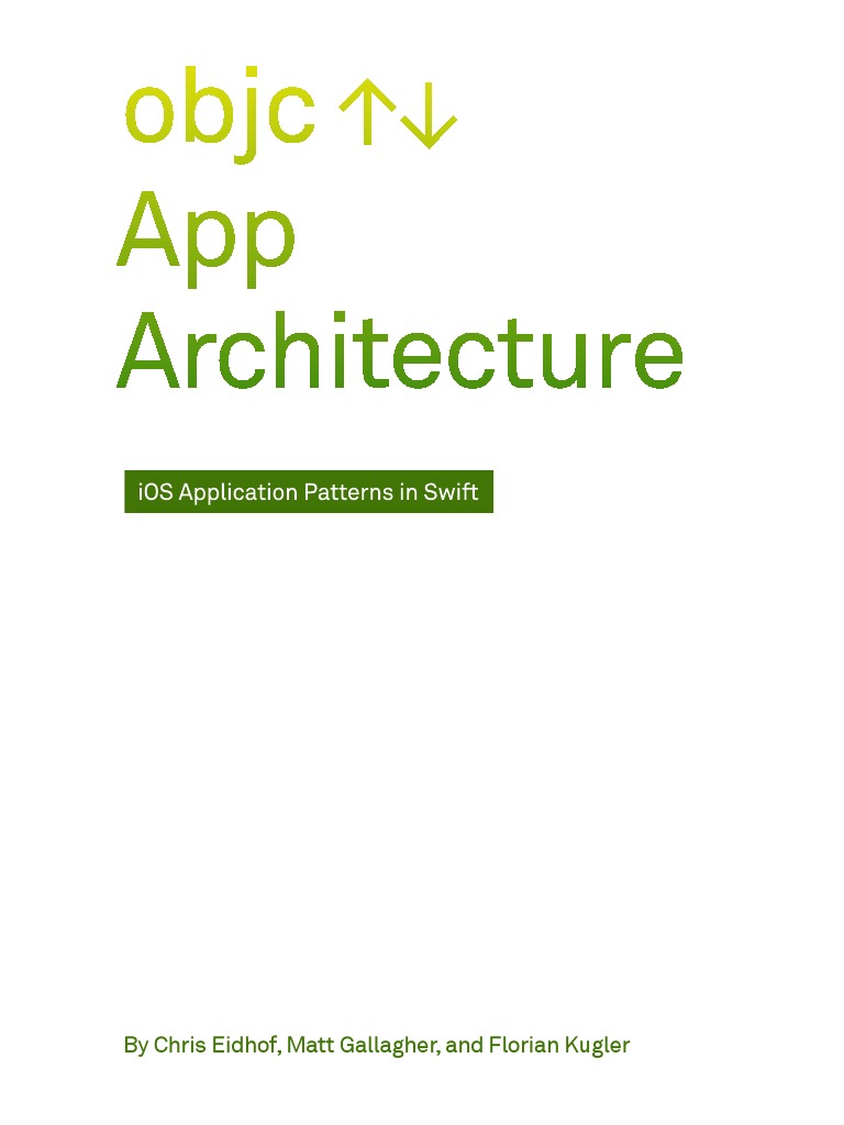 Objc - App Archirecture - IOs Application Patterns in Swift (EnglishOnlineClub - Com) | PDF ...