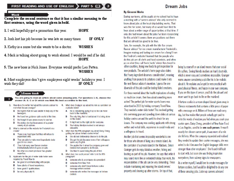 FCE Booster Reading 5.3 | PDF
