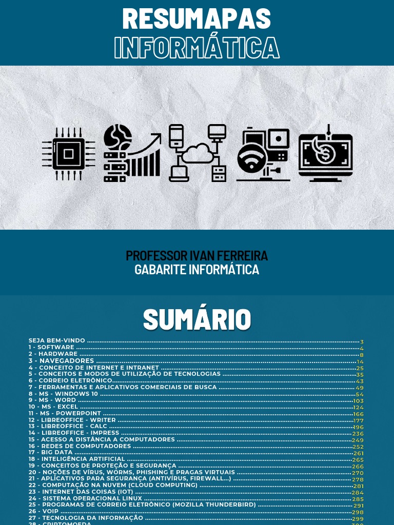 Resumo completo sobre conceitos básicos de Informática | PDF | Memória ...
