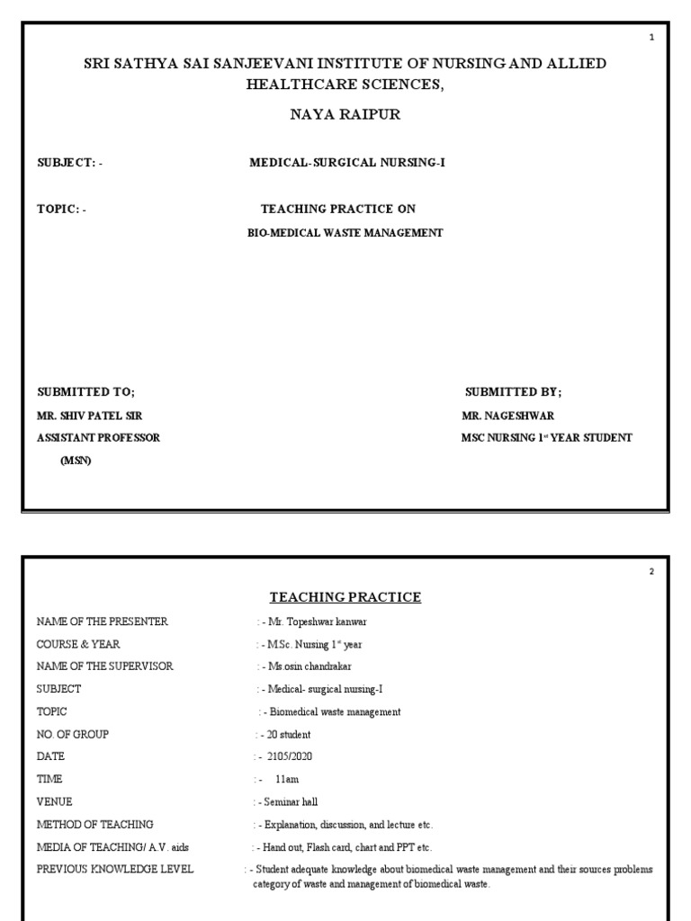 TP Biomedical Waste Management | PDF | Waste Management | Incineration
