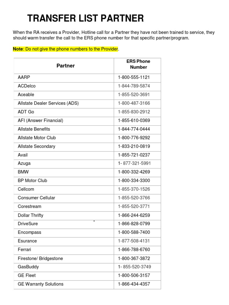 All Partner and Lines Transfer List UPDATE | PDF | General Motors ...