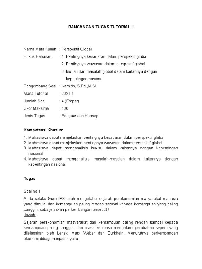 Tugas Tutorial 2 | PDF