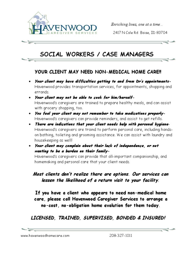 Social Worker Flyer For Boise ID | PDF