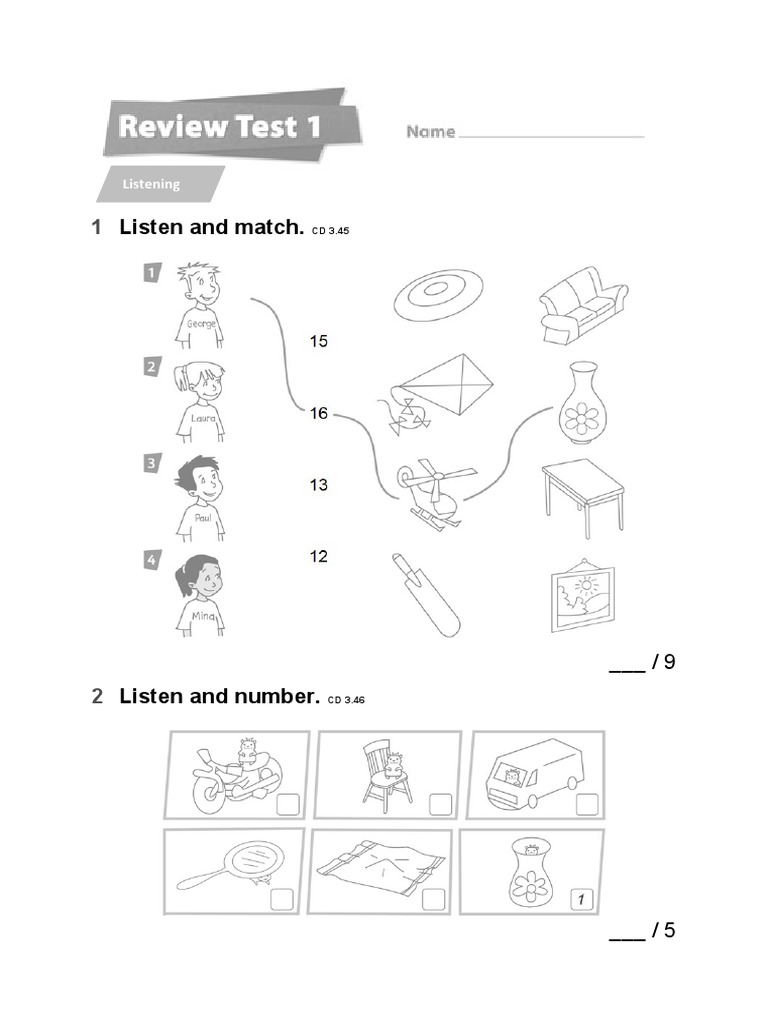 Listen and Match.: Listening | PDF