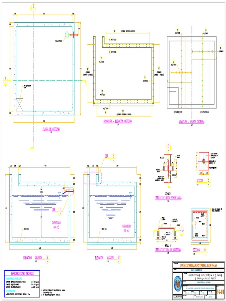 Plano de Cisterna | PDF