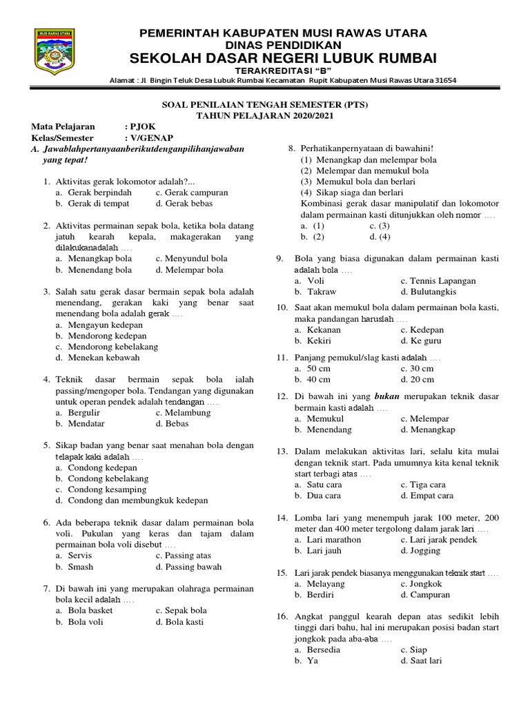 Pts Kelas 5 SD LBR | PDF