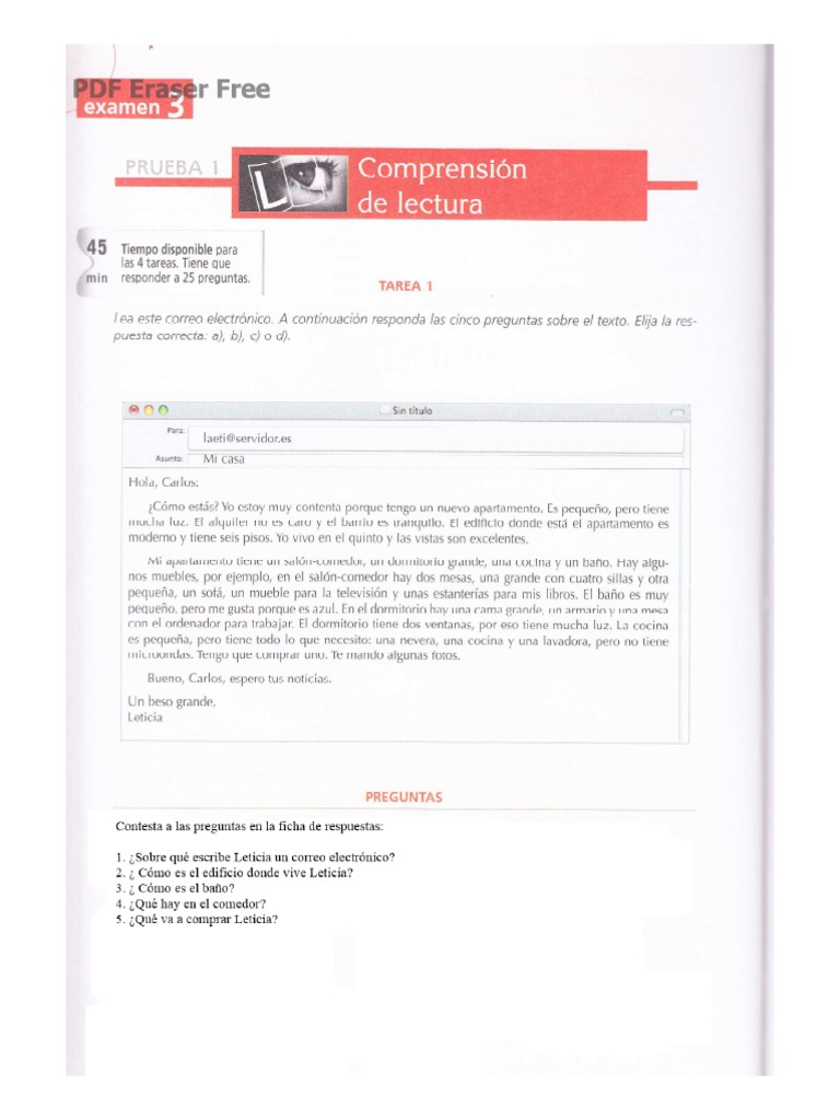 A1 Comprension de Lectura | PDF