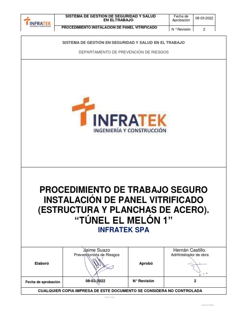 Procedimiento Instalación de Panel Vitrificado LGT REVISION 2 Ok | PDF ...