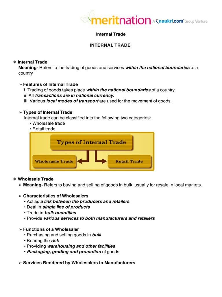 Internal Trade | PDF | Retail | Invoice