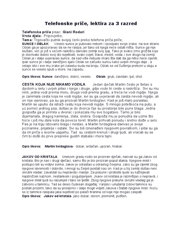 Telefonske Price | PDF