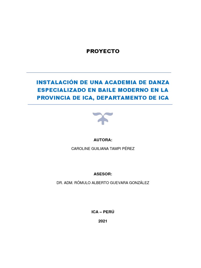 Proyecto de Danza. | PDF | Bailes | Ballet