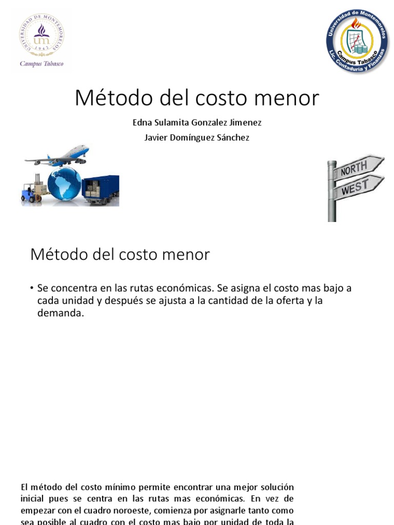 Método del Costo Menor en Logística | PDF