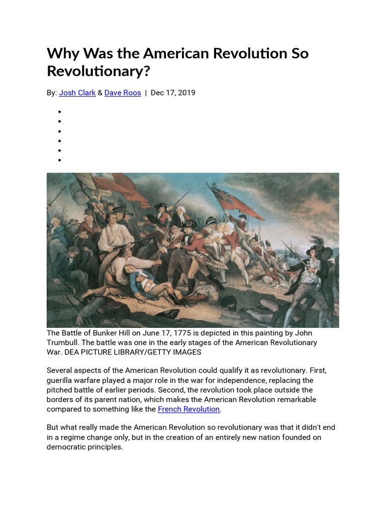 Why the American Revolution Was Revolutionary | PDF