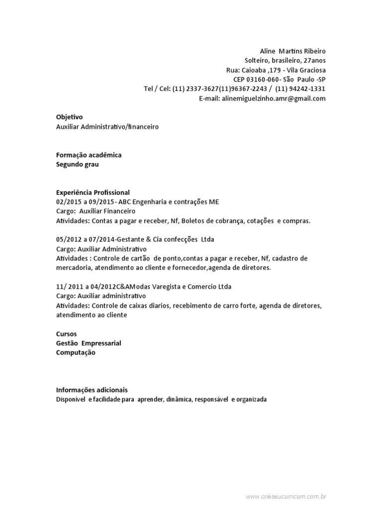 CV Aline | PDF