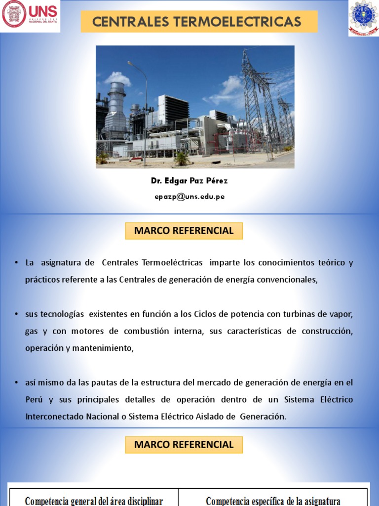 Centrales Termoelectricas | PDF | Energía renovable | Generación eléctrica