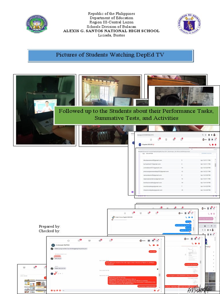 Pictures of Students Watching Deped TV: Alexis G. Santos National High ...