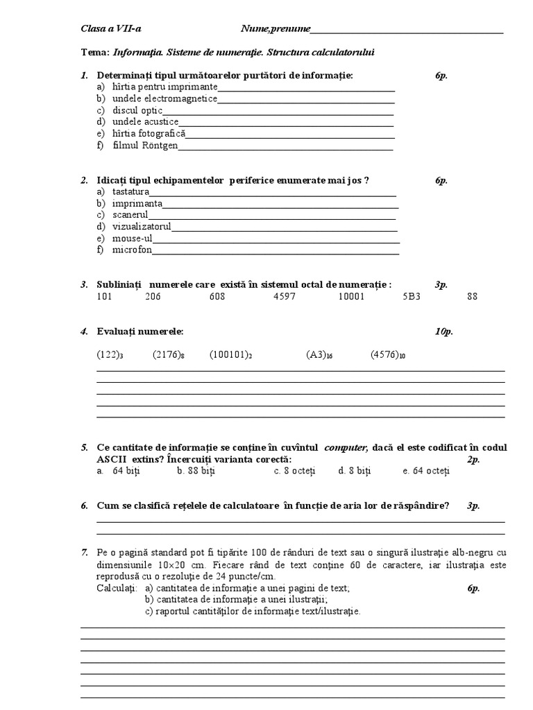 Test 1 cl7 | PDF