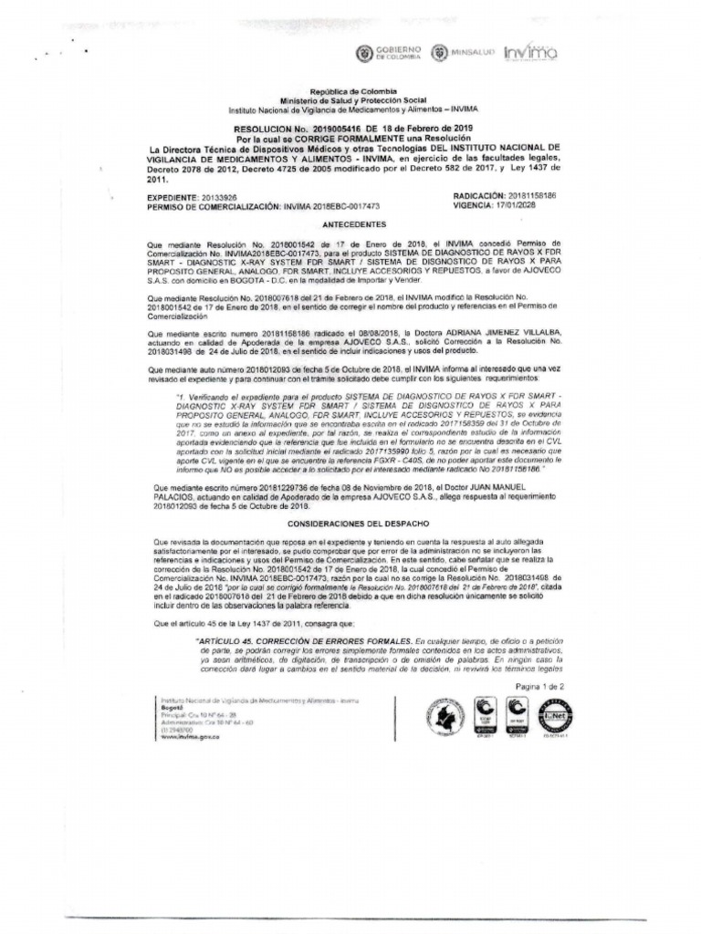 Registro Sanitario-Invima | PDF