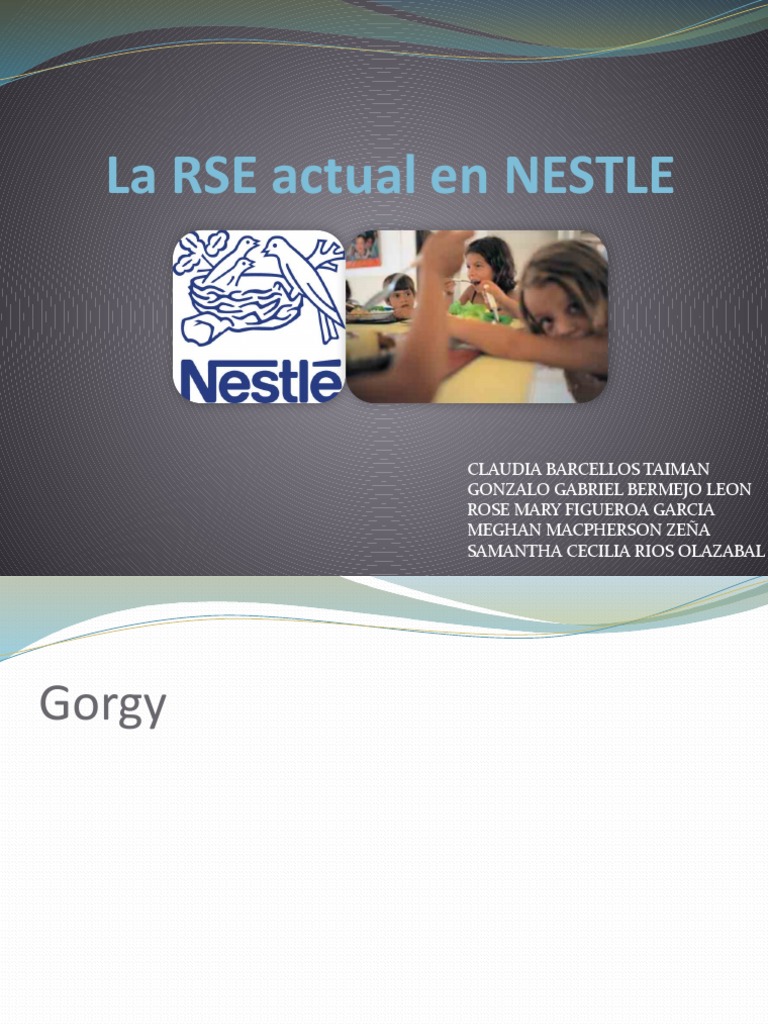 La RSE Actual en NESTLE | PDF | Educación primaria | Perú