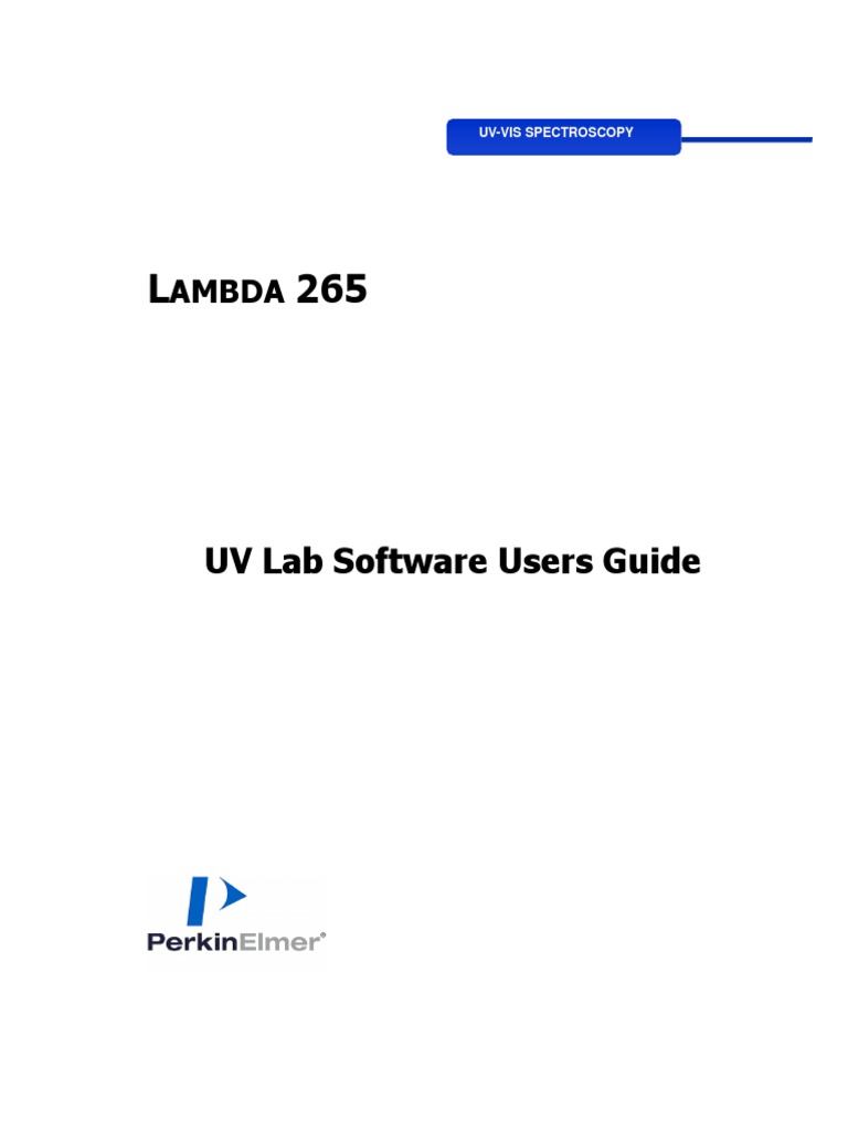 09931275D L265 UV Lab Software Users Guide | PDF | Computer File ...