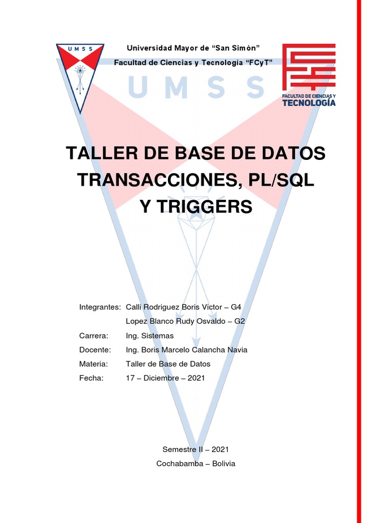 Transacciones, PL SQL y Triggers | PDF