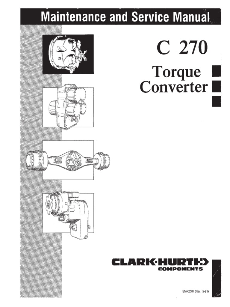 Manual de Partes y Servicio Clark C270-Torque-Convertor | PDF