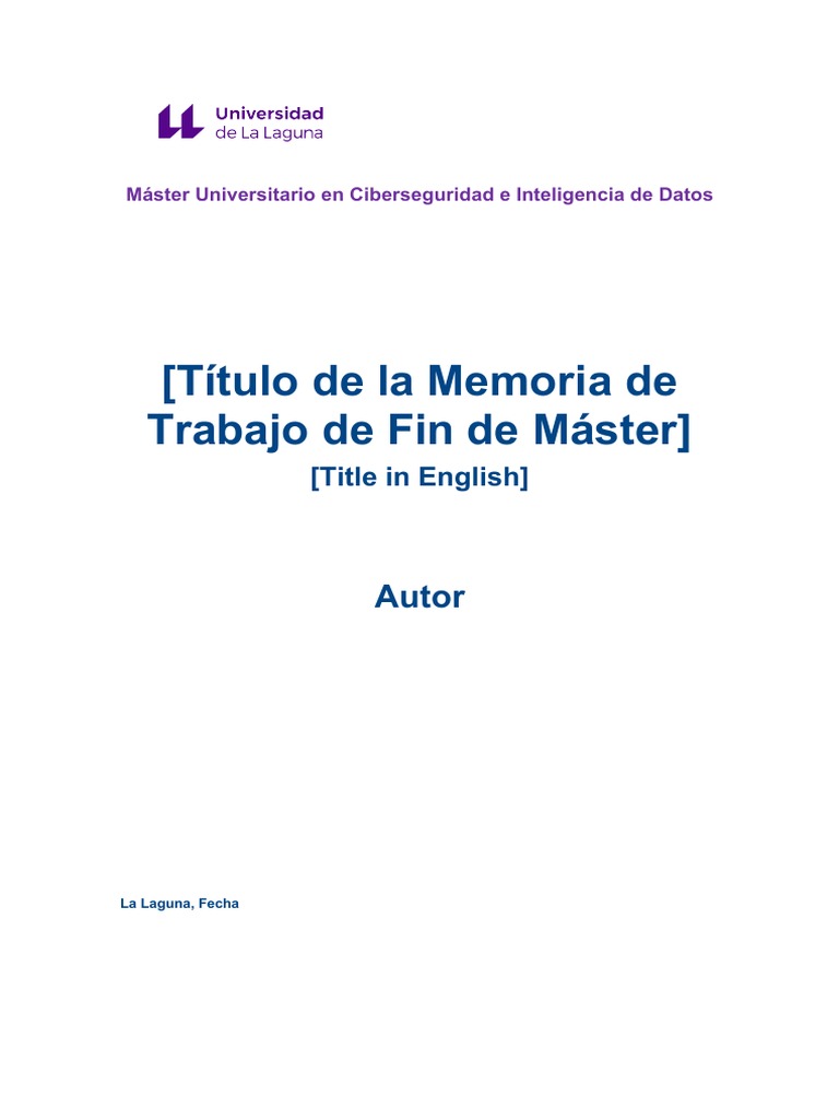 Modelo Memoria TFM ULL | PDF | Creative Commons | Informática