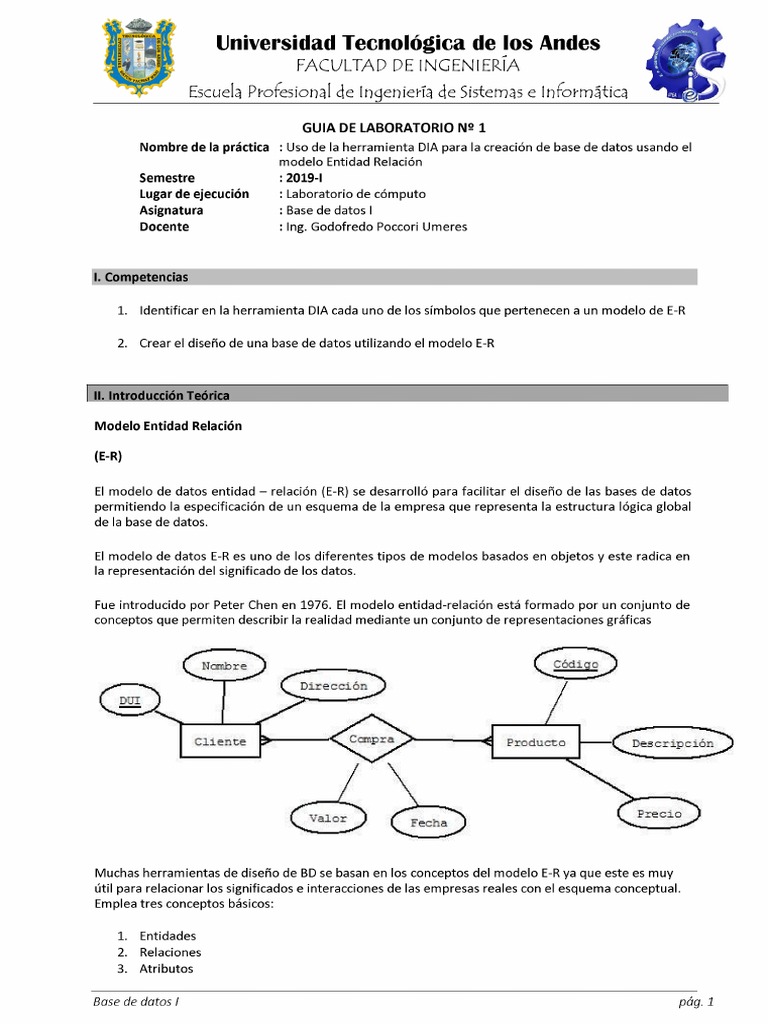 Guia 1 Modelo E-R | PDF