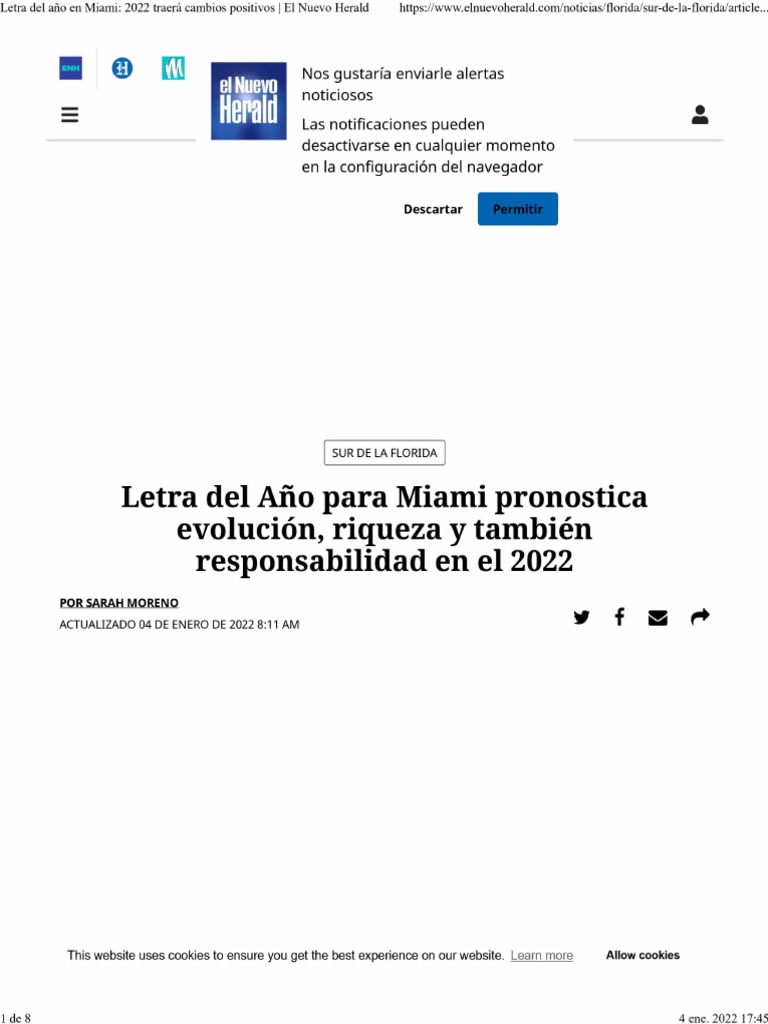 Letra Del Año para Miami | PDF