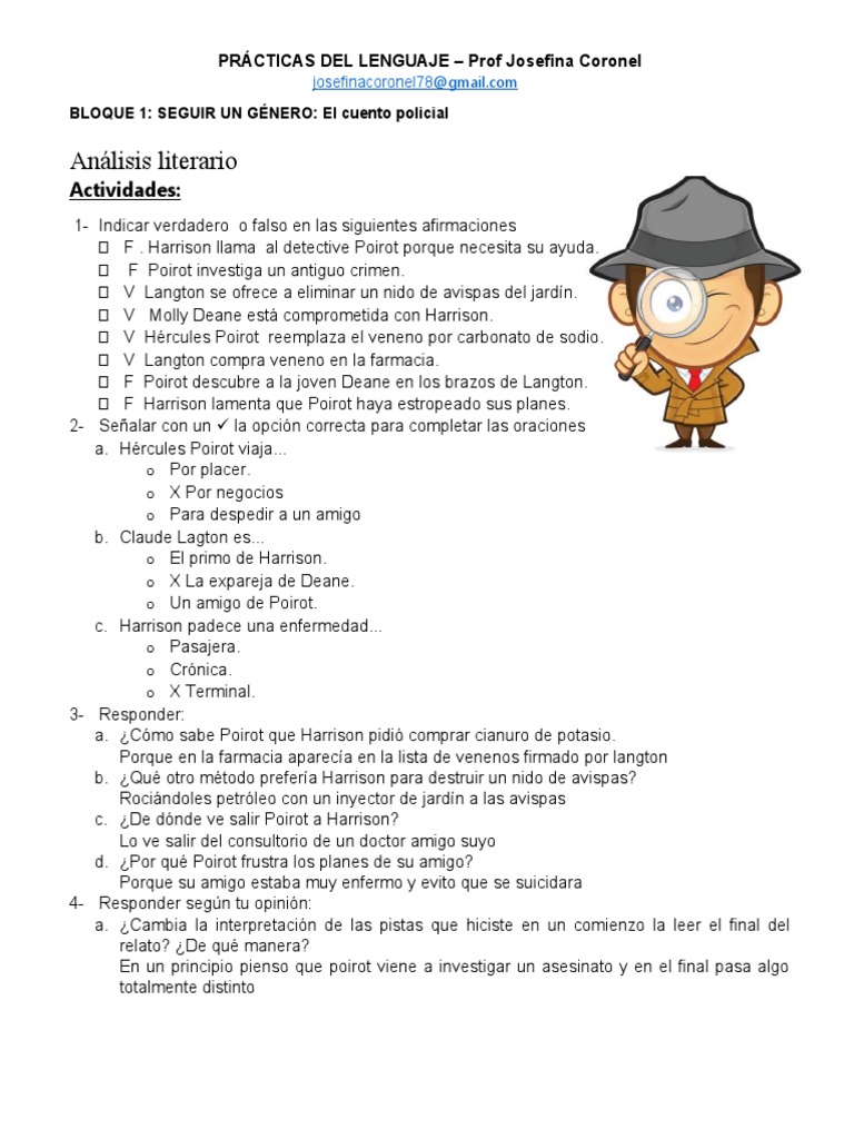 Actividad 3 El Cuento Policial | PDF | Poirot Hercule