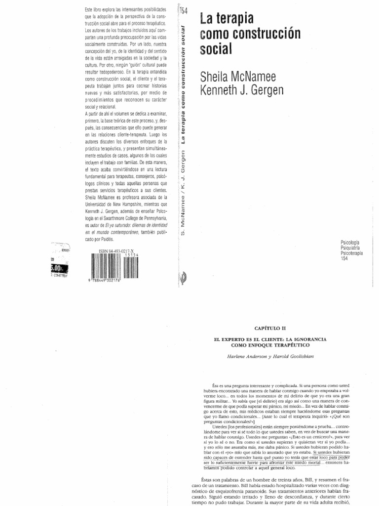 Anderson, H. y Goolishian, H. (1996) - El Experto Es El Cliente La ...