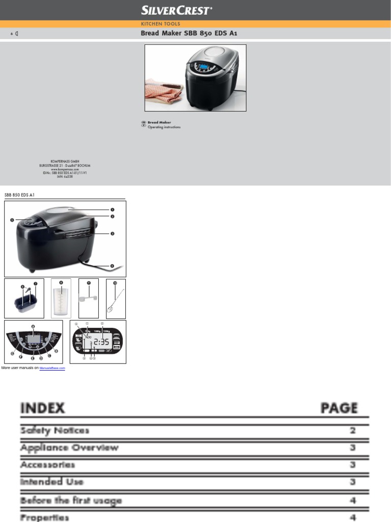 Bread Maker Operating Instructions | PDF | Breads | Dough