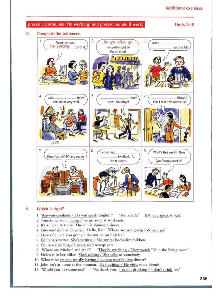 Present Past Simple Continuous | PDF