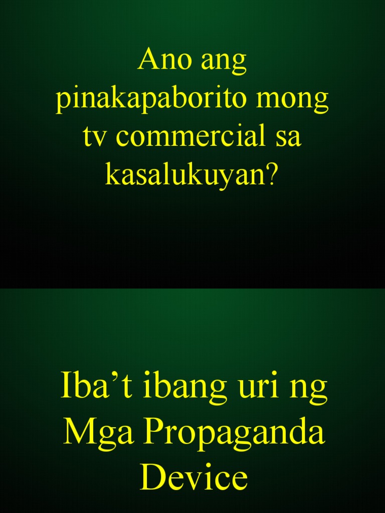 Tekstong-Persweysib PROPAGANDA DEVICE | PDF