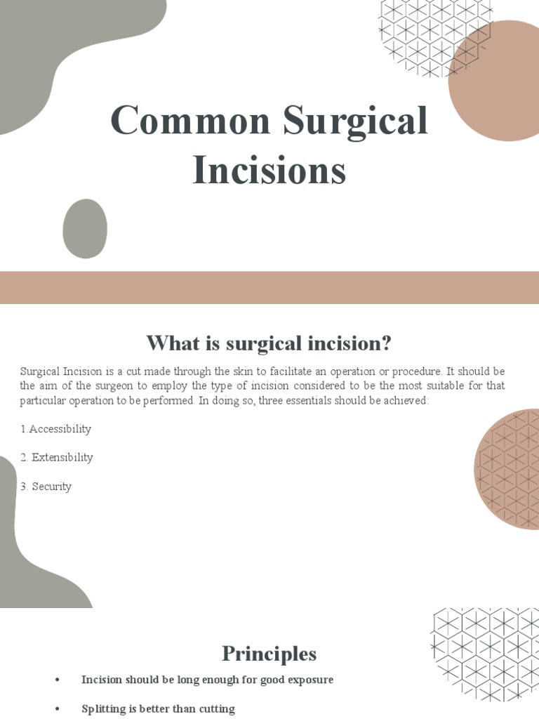 Common Surgical Incisions | PDF | Abdomen | Surgical Specialties
