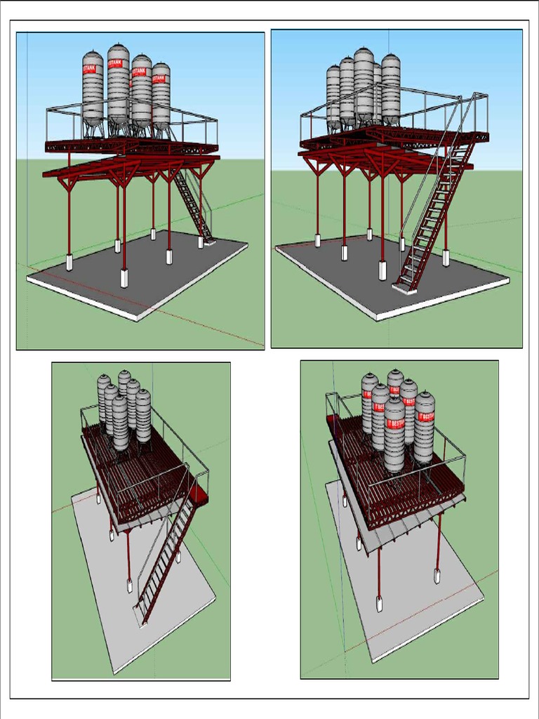 Water Tank Flatform Plans 2 | PDF | Economic Sectors | Structural ...
