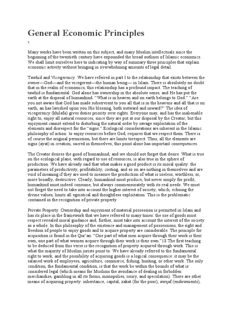 General Economic Principles | PDF | Usury | Interest