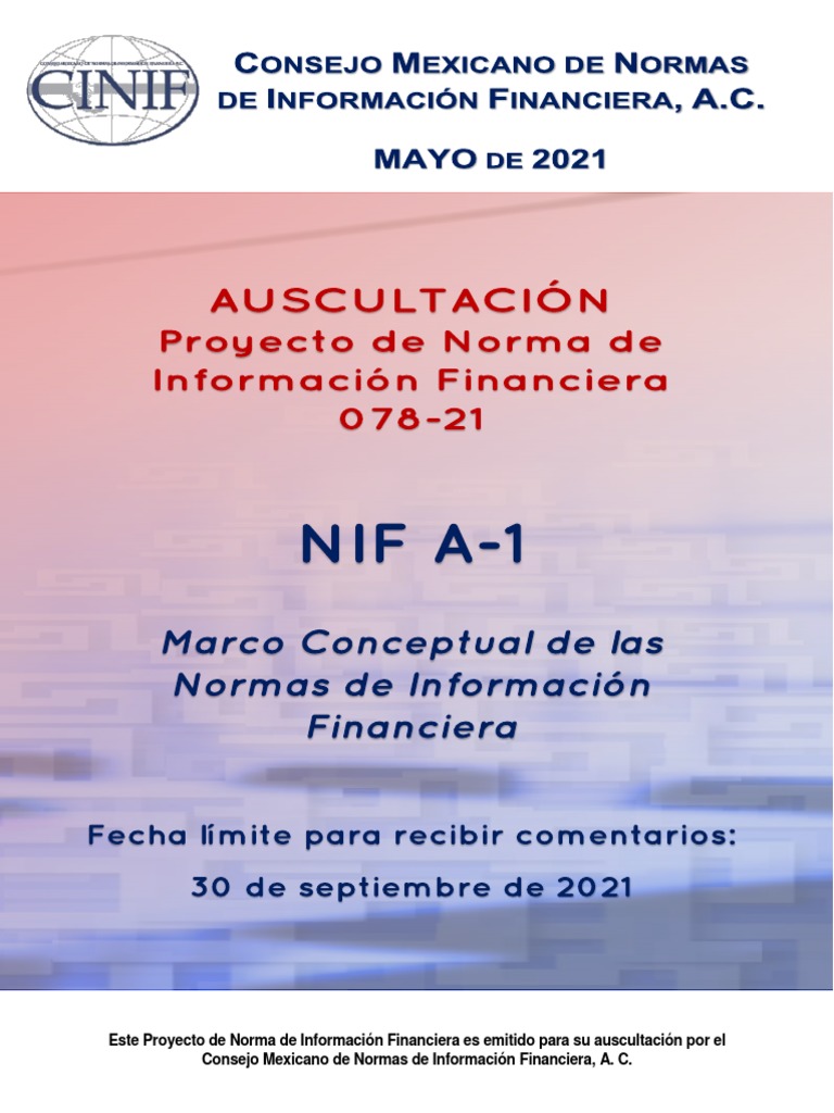 NIF A1 Marco Conceptual Auscultacion | PDF | normas internacionales de INFORMACION FINANCIERA ...