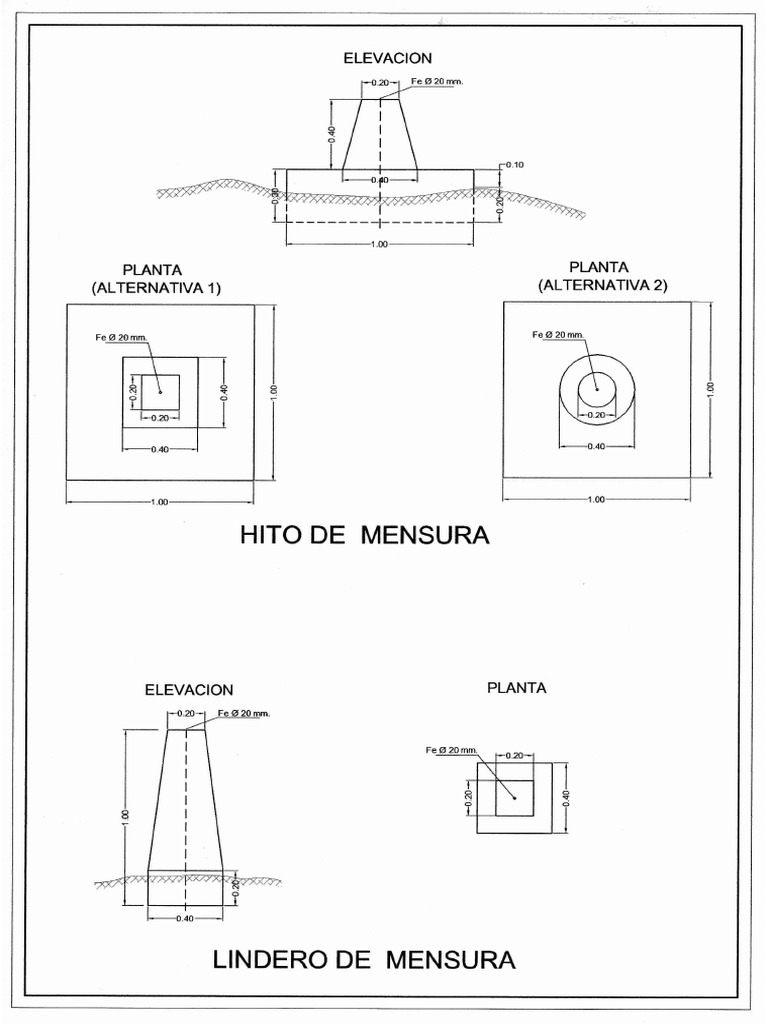 Hitos y - Linderos - de - Mensuras | PDF