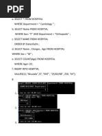 Class XII - SQL Practice Questions | PDF