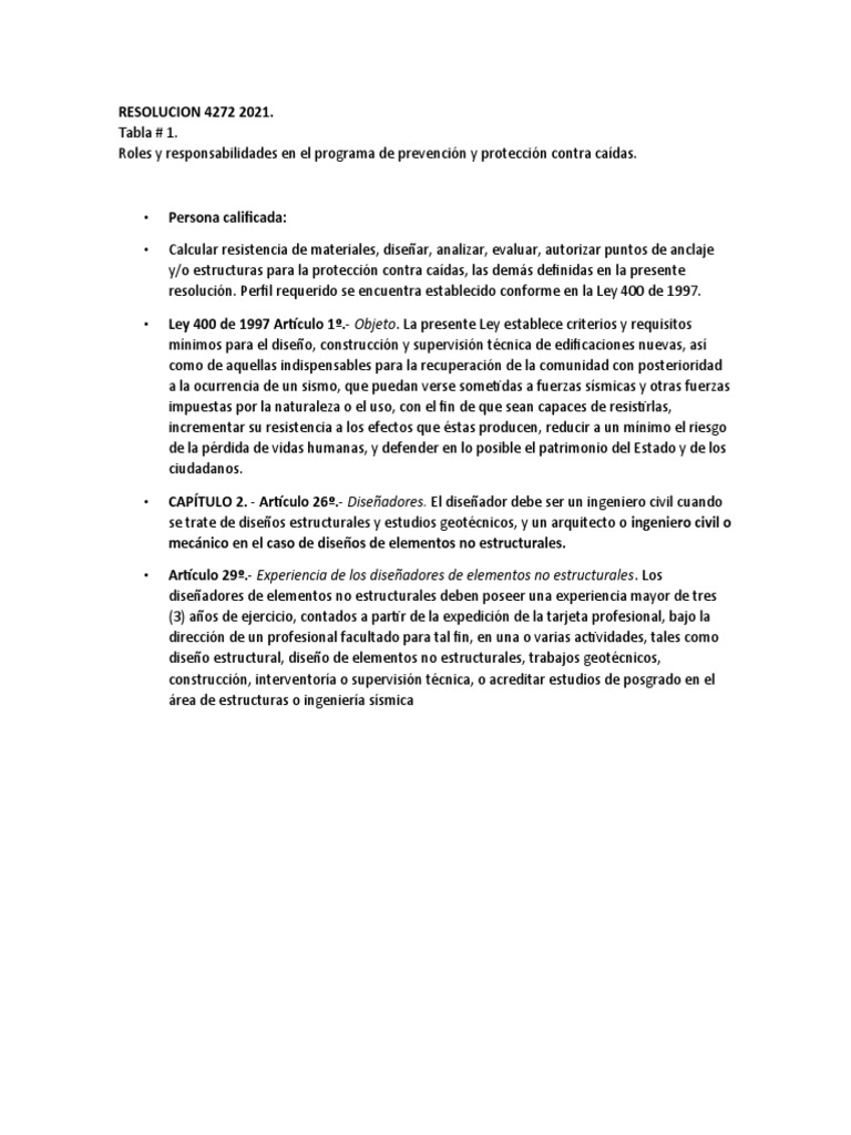 Persona Calificada según Ley 400/1997 | PDF