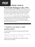 Dialogue Rules Handout | PDF | Punctuation | Notation
