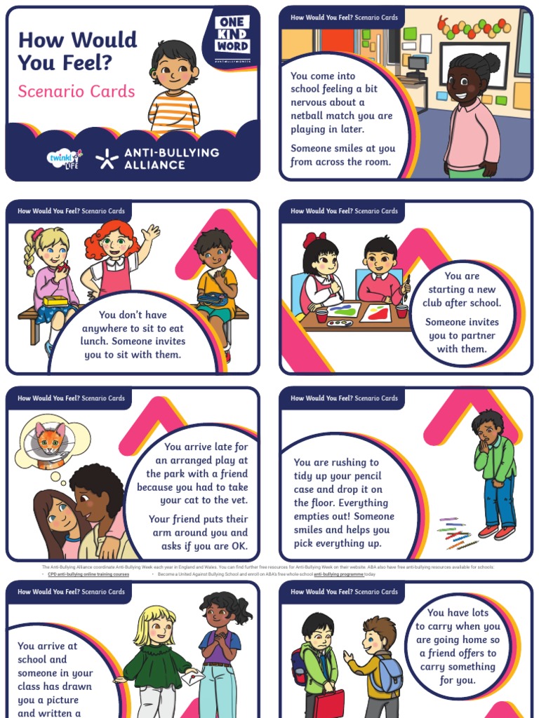 How Would You Feel Scenario Cards | PDF | Bullying