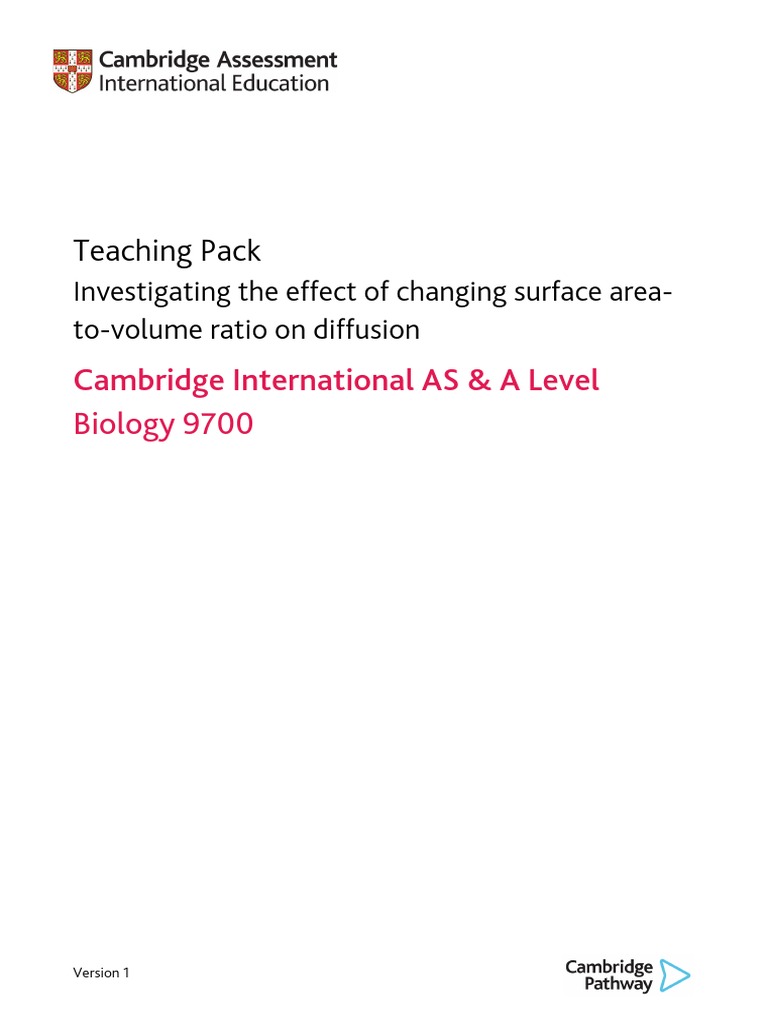 Teaching Pack: Cambridge International AS & A Level Biology 9700 | PDF ...