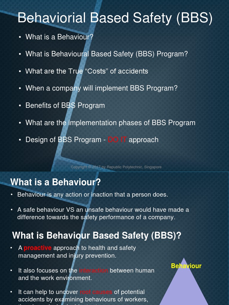 A308 Reading Material On Behavioural Based Safety BBS | PDF | Behavior ...