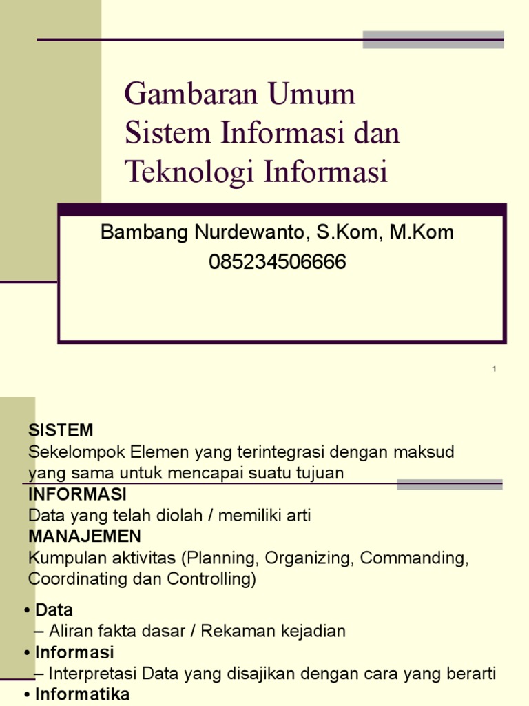 2 Pengenalan SI | PDF