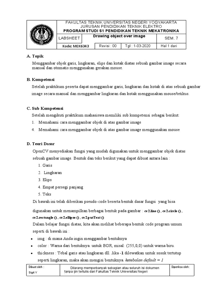 Labsheet - 4 - Drawing Object Py | PDF | Komputer