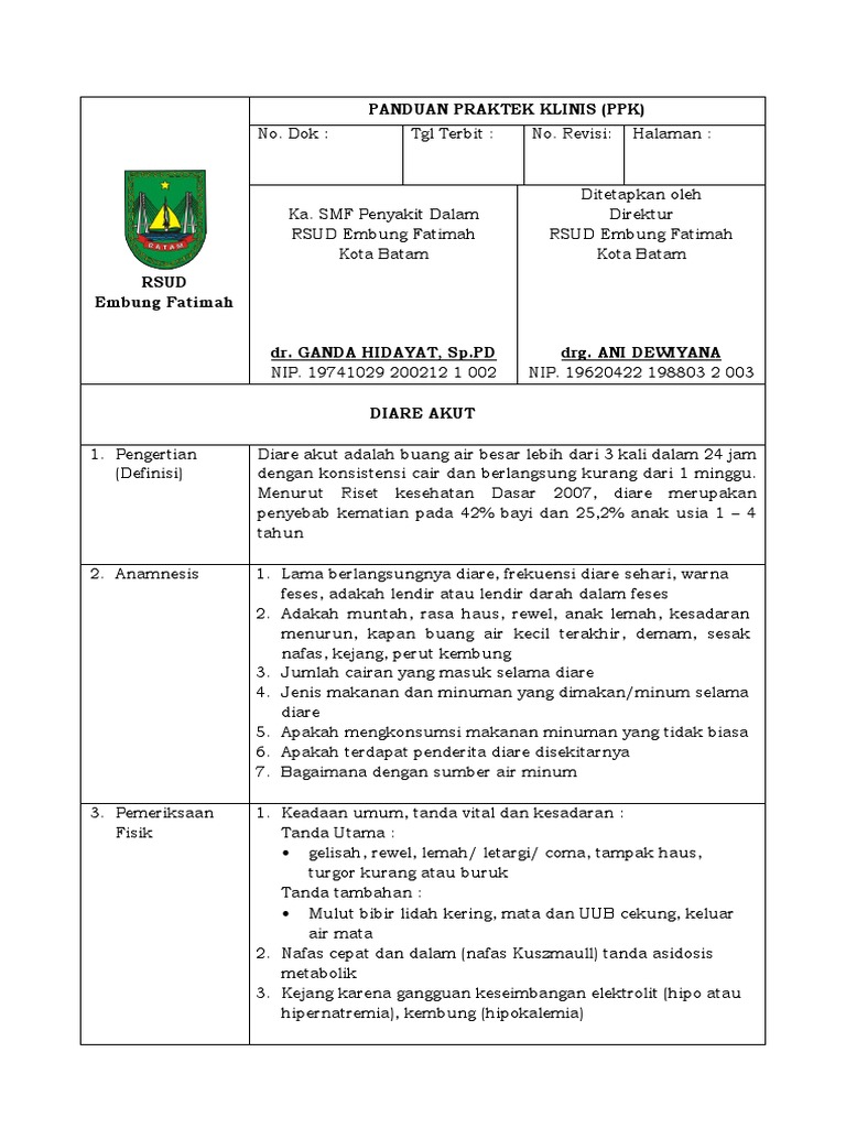 PPK Diare Akut | PDF | Pengembangan Diri | Sains & Matematika